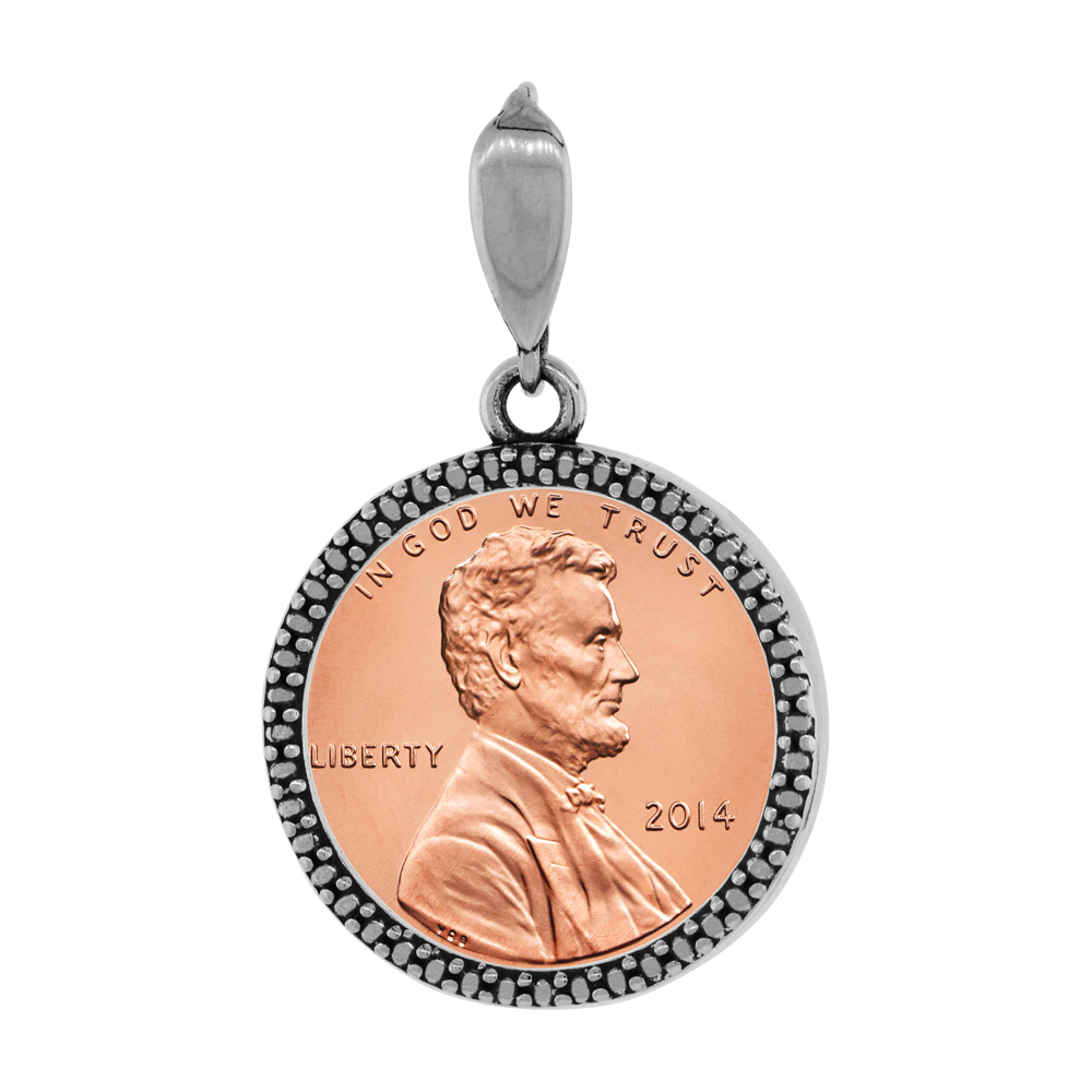 Sabrina Silver Sterling Silver Penny Bezel 19 mm Coins Prong Back ...